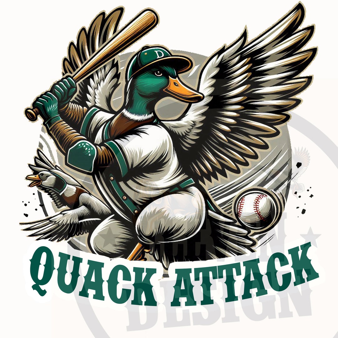 Quack Attack Baseball Sublimation Png - Duck Wings Sublimate Print ...