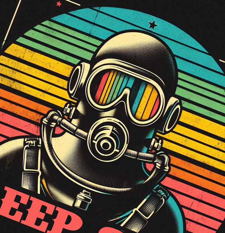 Deep Sea Diver Design PNG Scuba Diving Sublimation Design Diving High ...