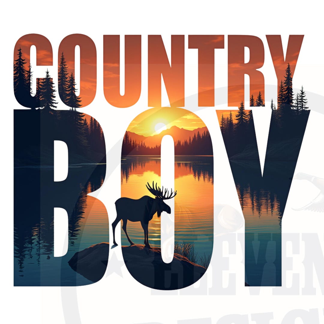 Country Boy Deer Hunter PNG: Sublimation T-shirt Design (digital ...