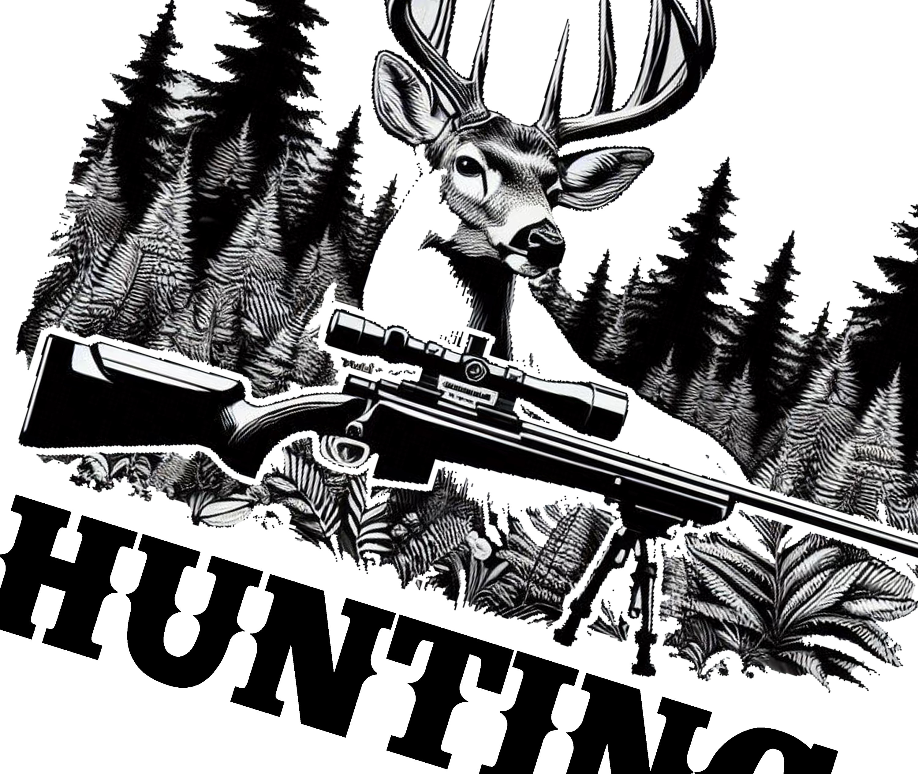Hunting Deer Sublimation Design PNG Files Transparent Background ...