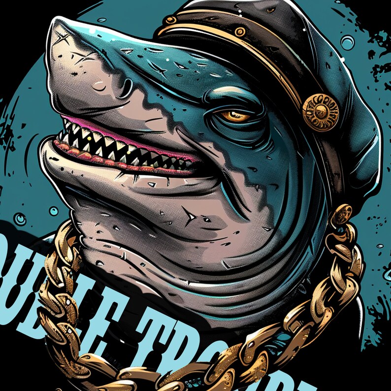 Gangster Shark PNG: Sublimation Design for T-shirts (digital Download ...
