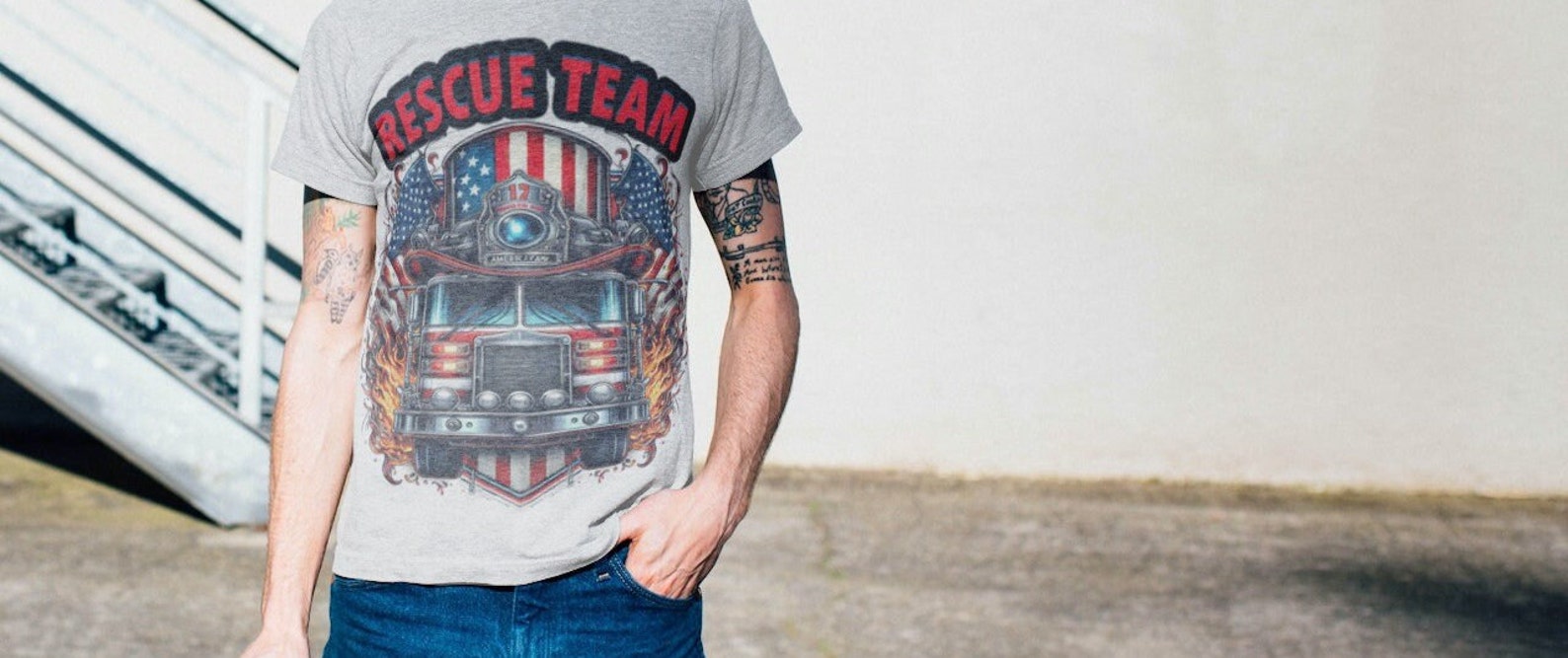 Rescue Team With Fire Truck Sublimation Design PNG Firefighter ...