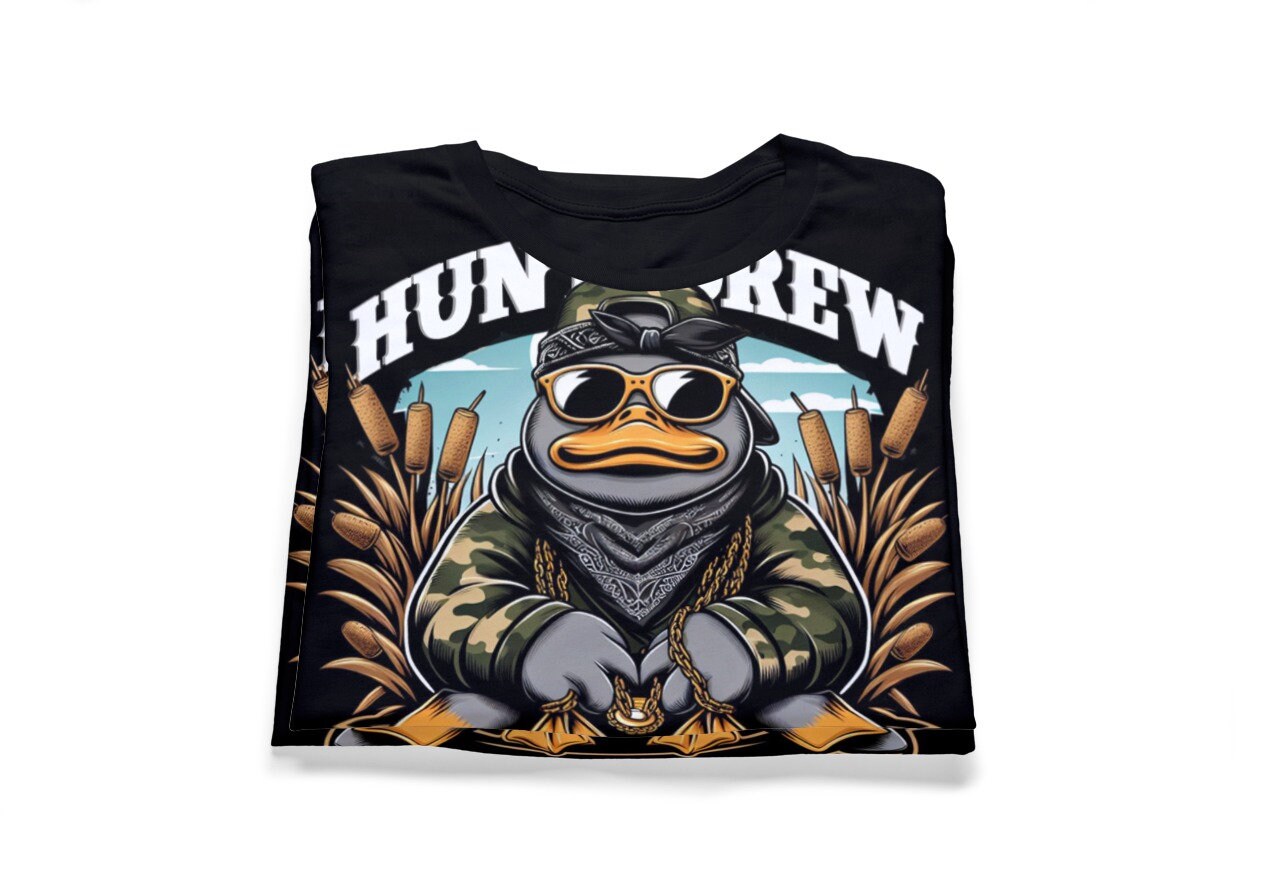Hunt Crew Duck Sublimation Design Print Files Hunting Duck Shirt Design ...