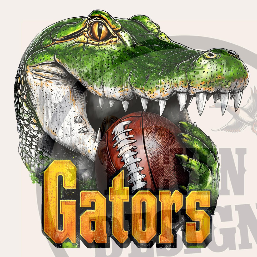 Crocodile Football Gator Sublimate Design (PNG Digital Product) - Etsy