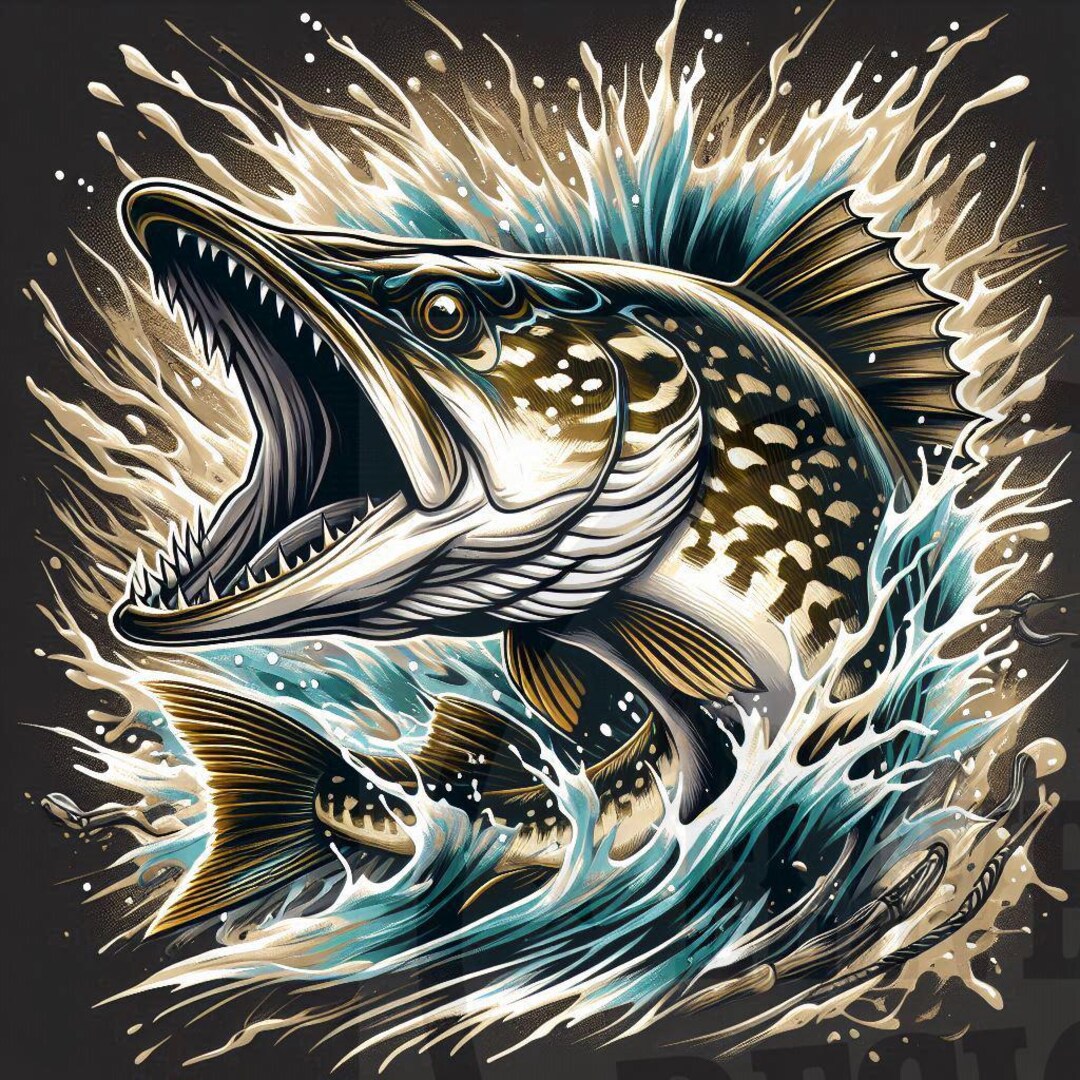 Muskie Fishing PNG: Sublimation T-shirt Design (digital Download) - Etsy