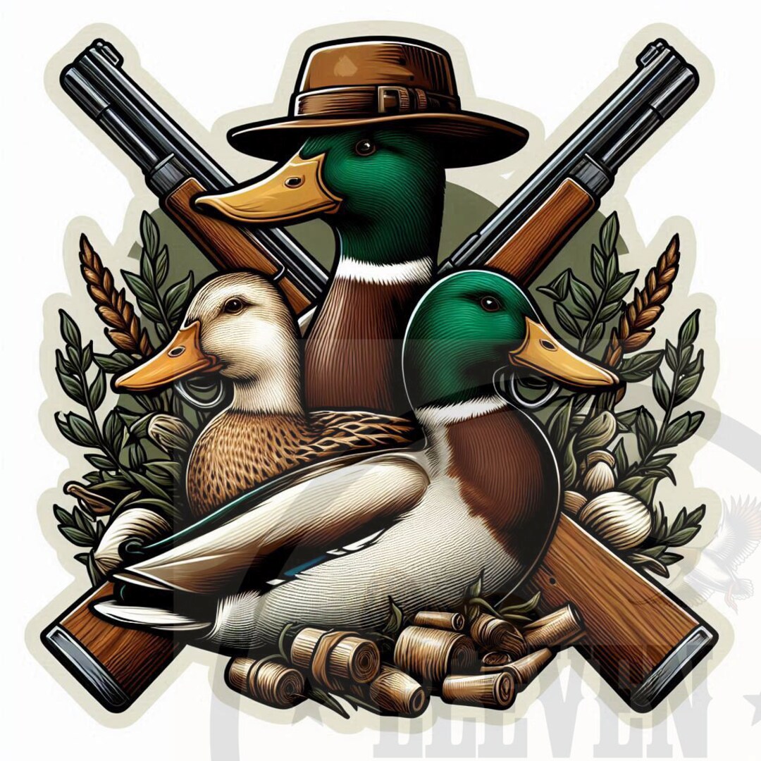 Mallard Ducks Hunting Sublimation Transparent Background Print Files ...