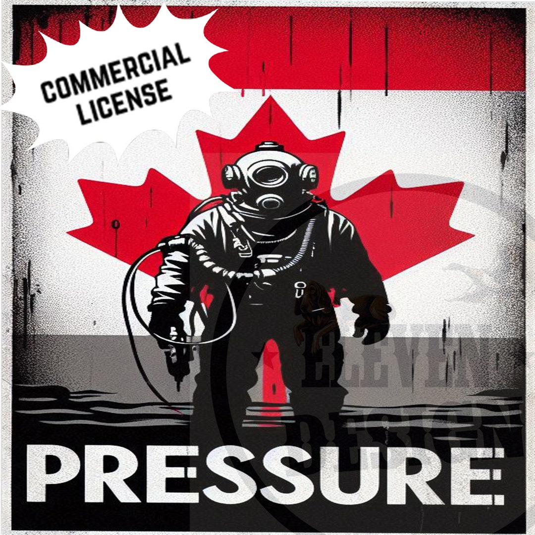 Pressure Canada Scuba Diving Sublimation Design PNG Files Scuba Diver ...