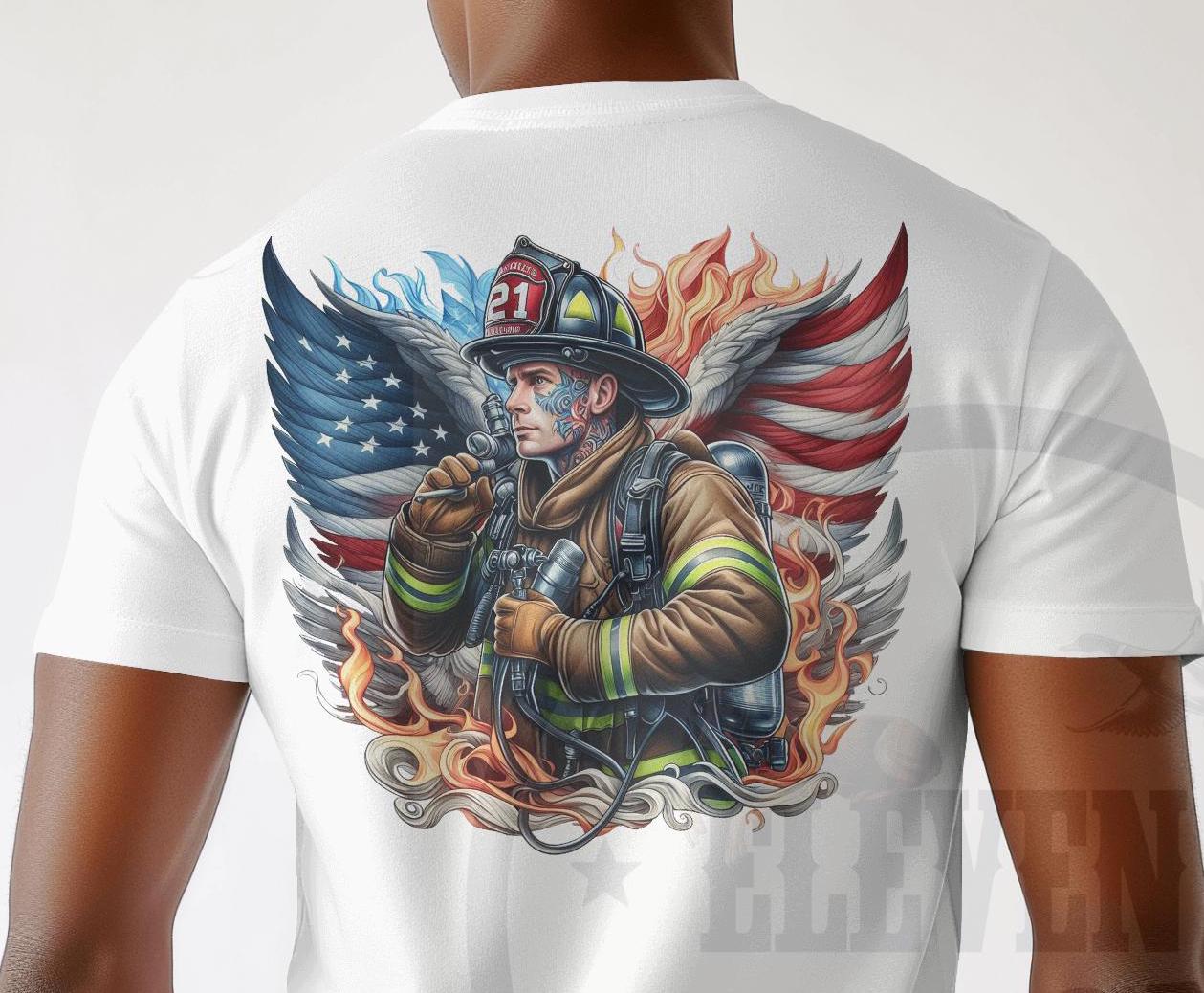 Firefighter American Flag PNG | Usa Firefighter Sublimation Designs ...