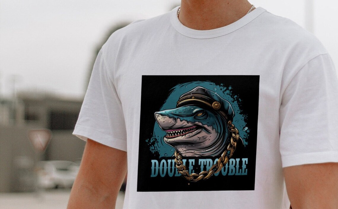 Gangster Shark PNG: Sublimation Design for T-shirts (digital Download ...