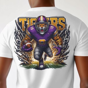 Tiger American Football Sublimation Design | Tiger Football Print Files ...