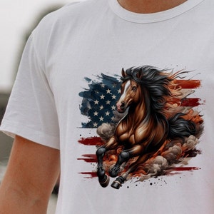American Horse Flag PNG: Patriotic Sublimation Print (digital Download ...