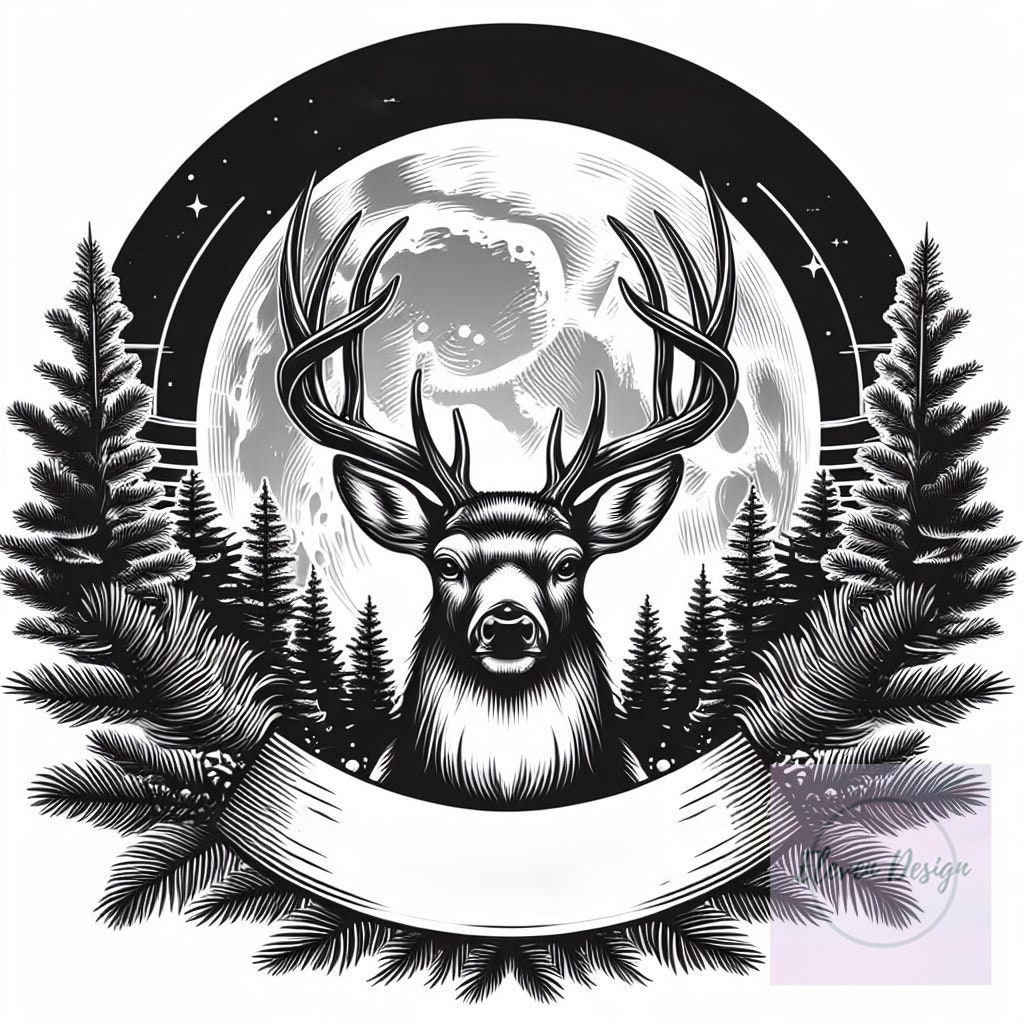 Deer Hunting Svg Files Printable Deer Hunt Design Stag Sublimate Design ...
