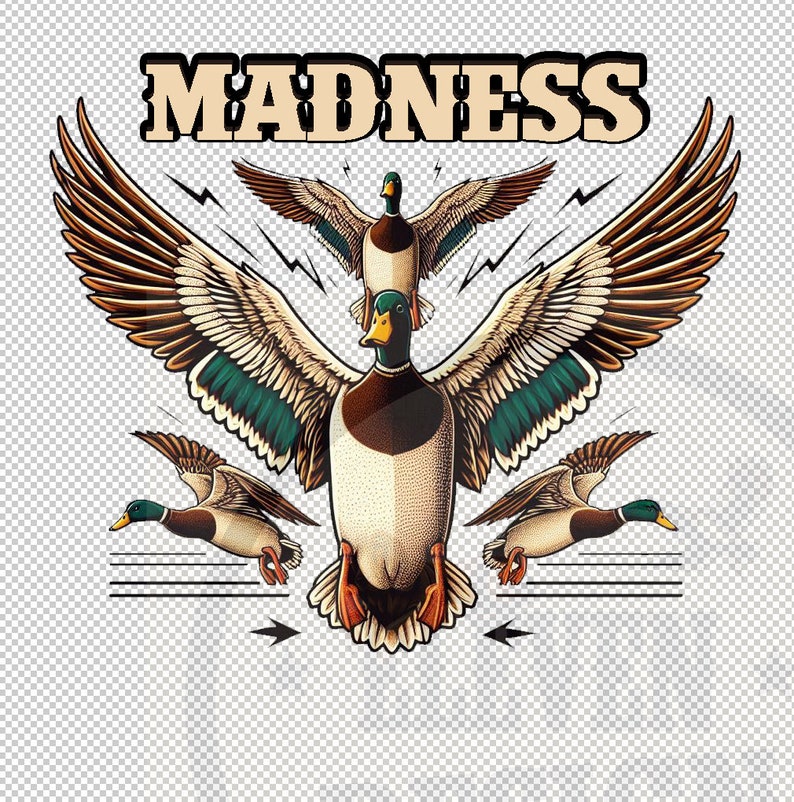 Madness Duck Sublimation PNG: Hunting Design (digital Download) - Etsy