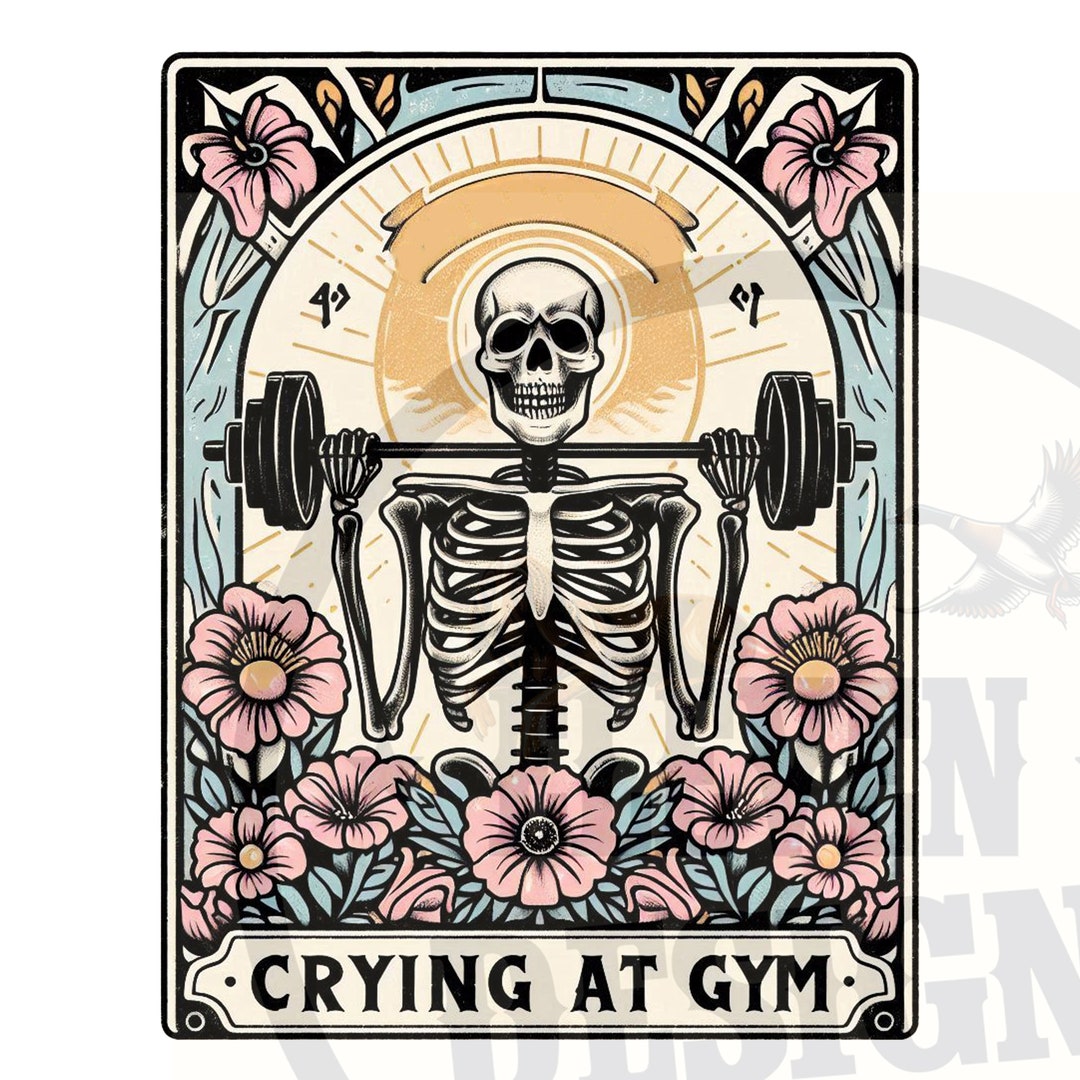 Skeleton Crying at Gym Design: DTF DTG Print File (digital Download) - Etsy