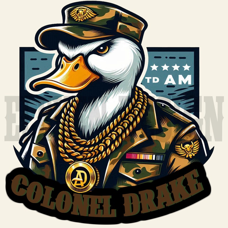 Colonel Duck Sublimate Hunting Png Angry Duck Army Design Duck ...