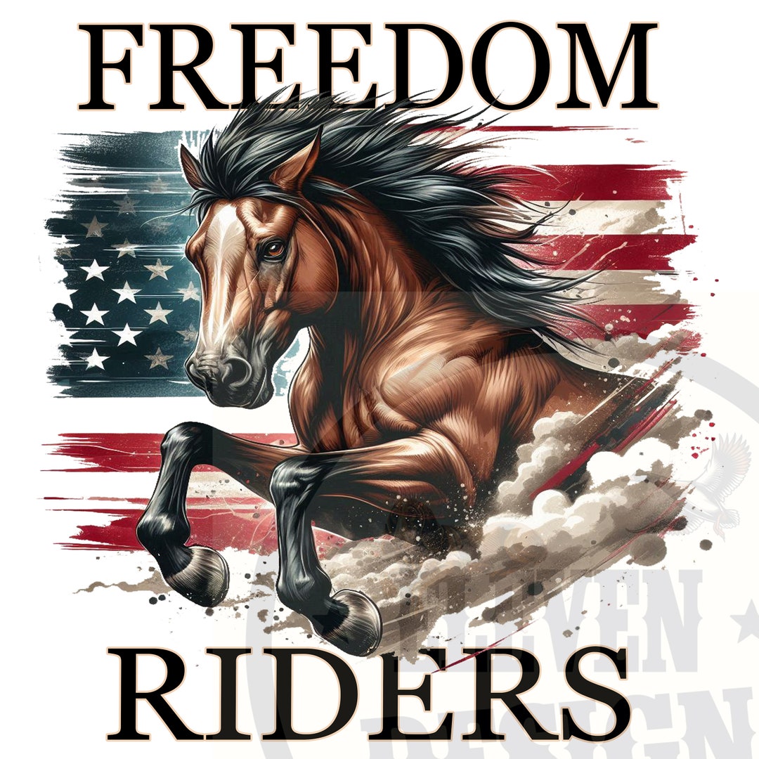 Freedom Riders Sublimation Horses Image PNG American Horses Sublimate ...