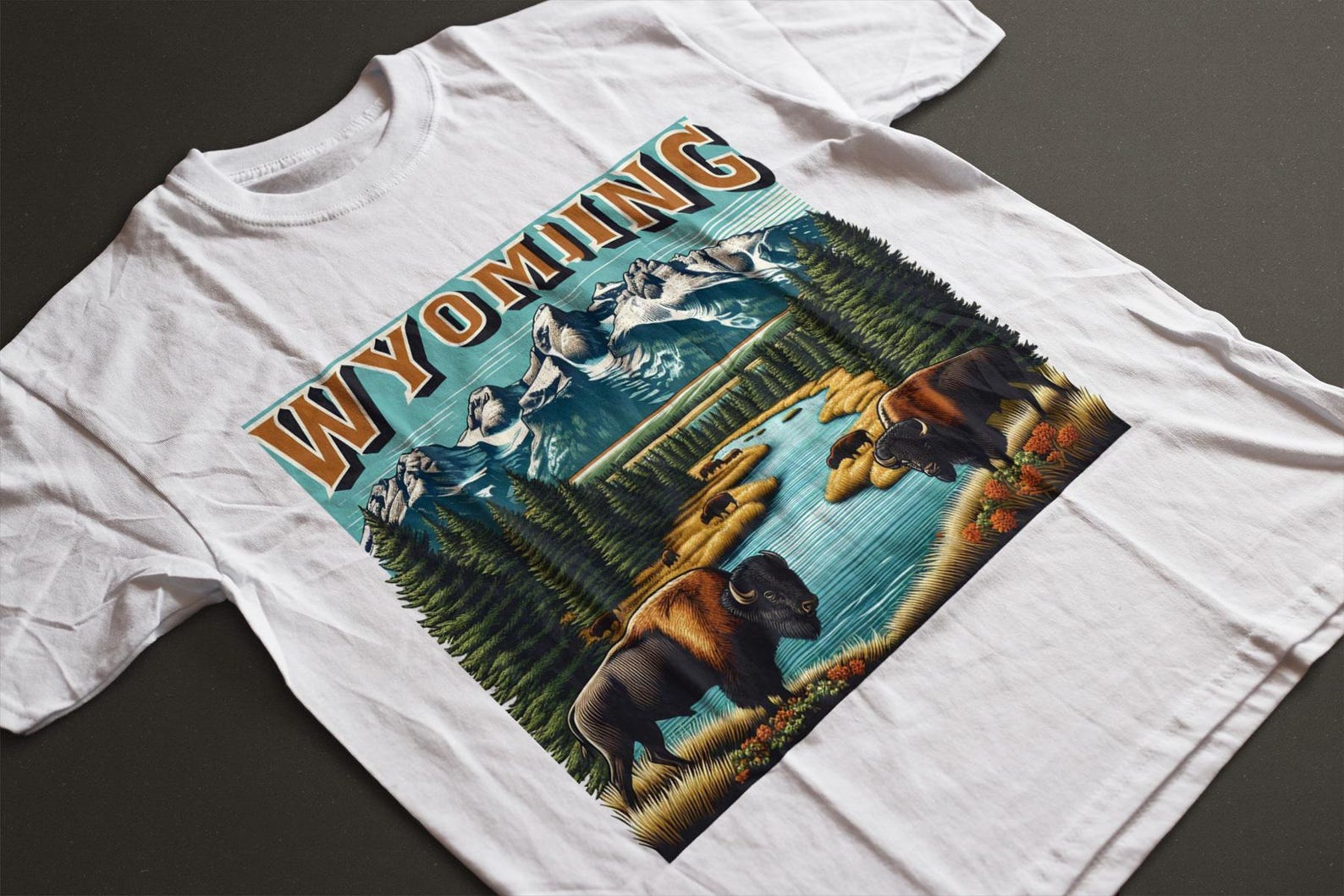 Vintage Wyoming National Park Sublimation Design | Wyoming Transparent ...