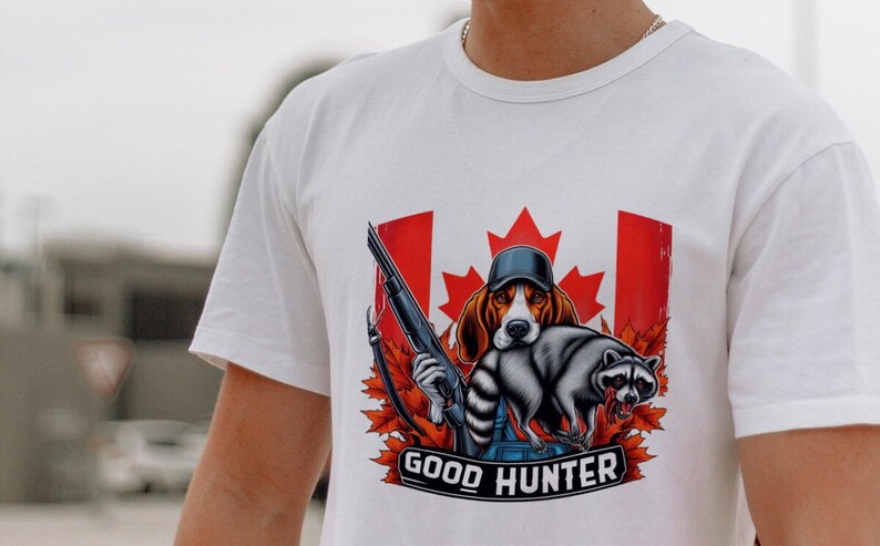 Canada Hunter Dog & Raccoon PNG: Sublimation Print (digital Download ...