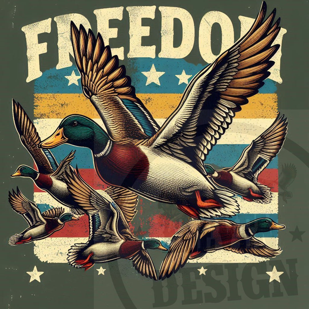 Freedom Duck Hunting Sublimation Design: Transparent PNG Clipart ...