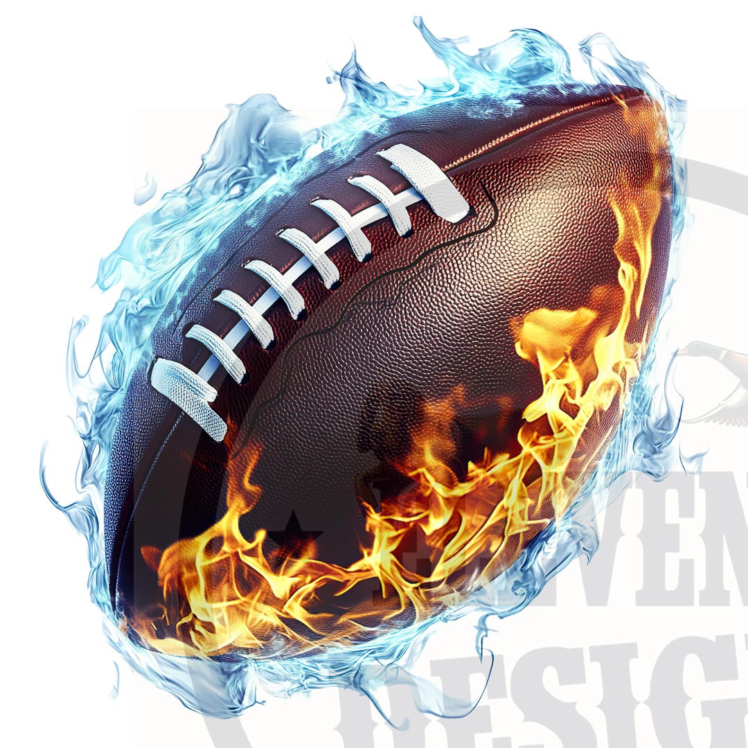 Football on Fire PNG | Flaming Football T-shirt Sublimation Print File ...