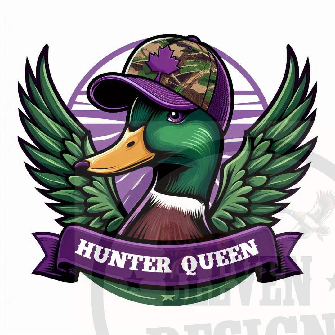 Hunter Queen Sublimation Png - Transparent Background Duck Wings Image Print Files for Kids ...