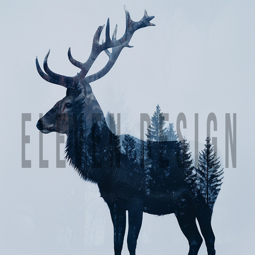 Camouflage Deer Design Png Deer With Shades Cool Deer Clipart DTF DTG ...