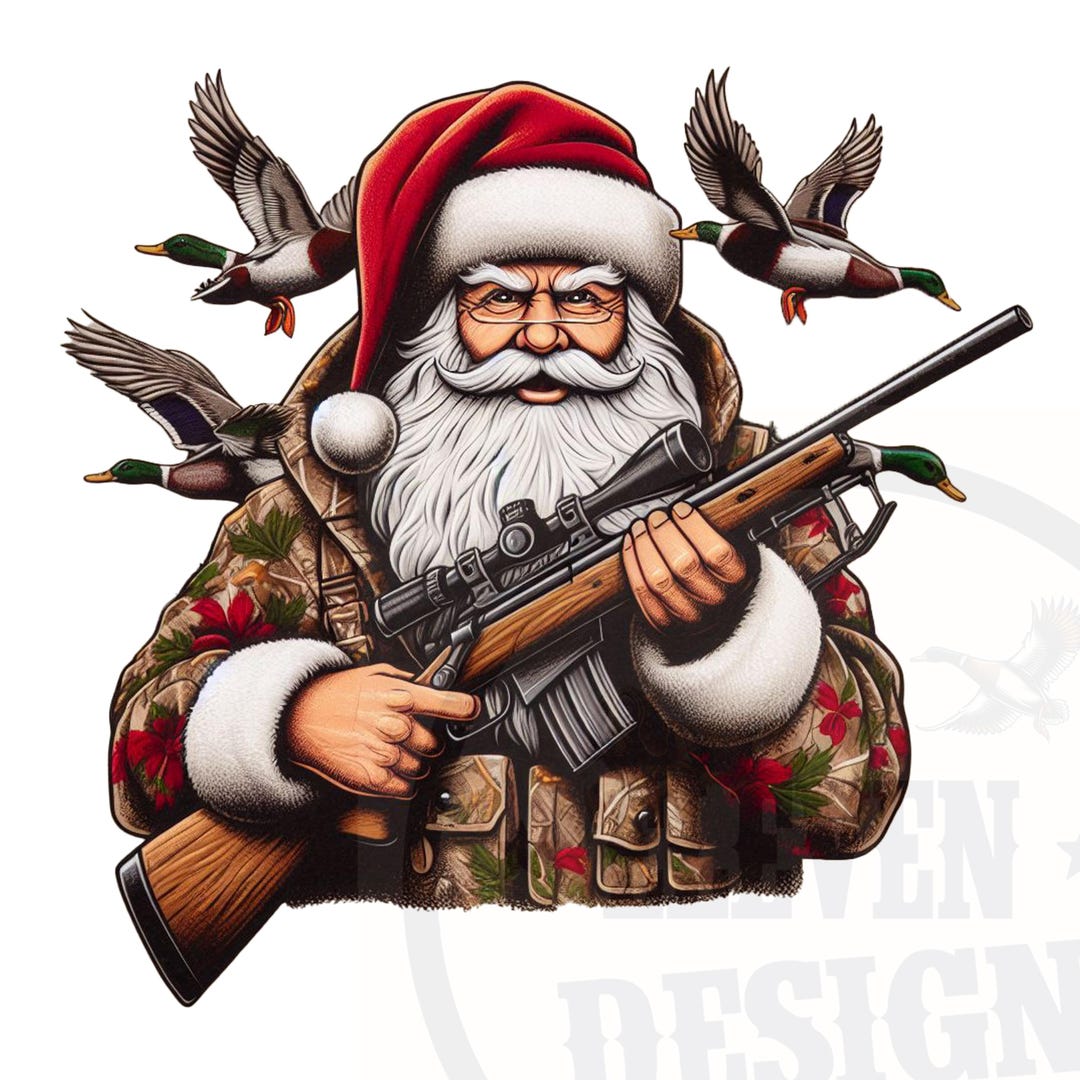 Flying Christmas Duck Designs Hunting Santa Png Christmas Shirt Png ...