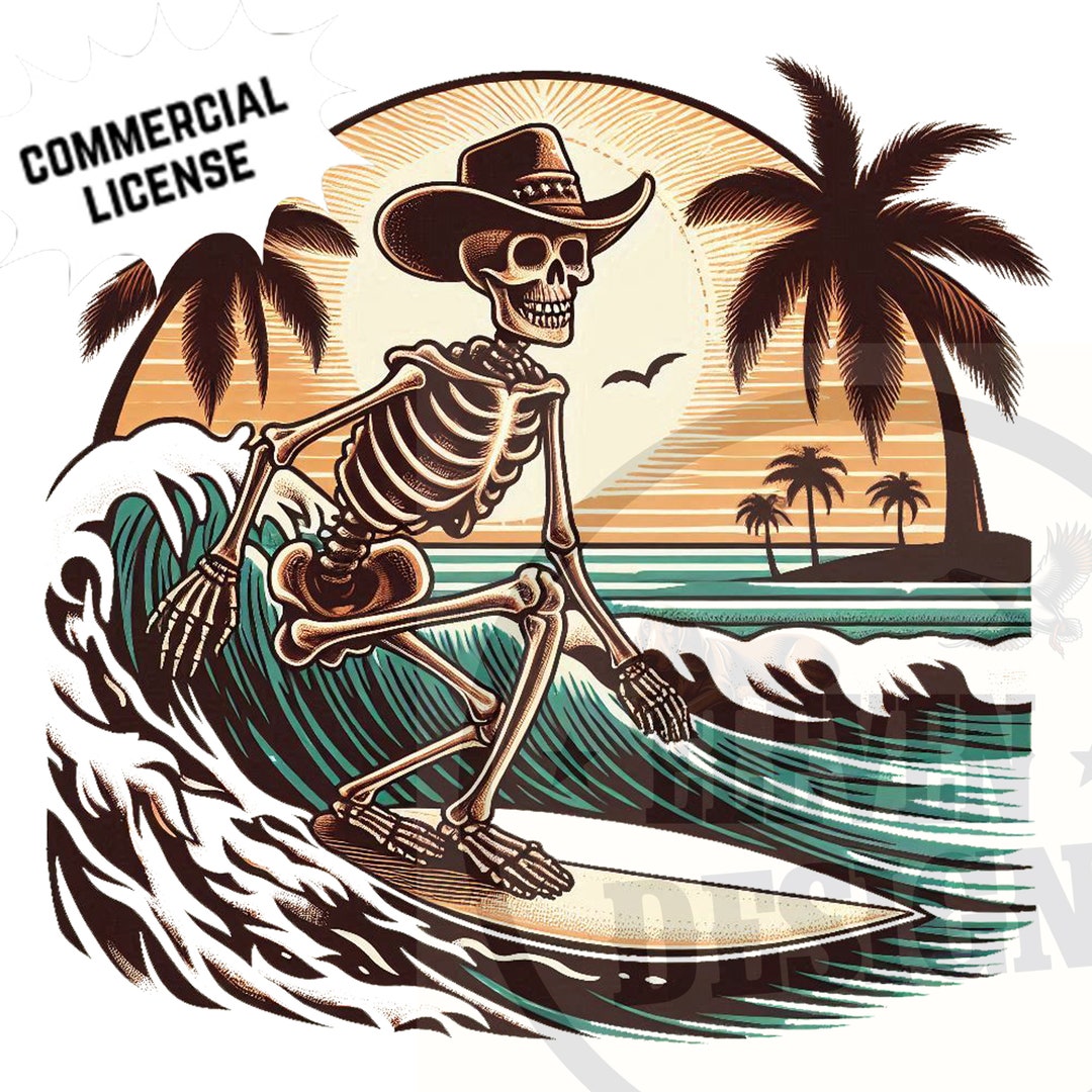 Skeleton Surfing Design Surfer Design Surf Design Transparent ...