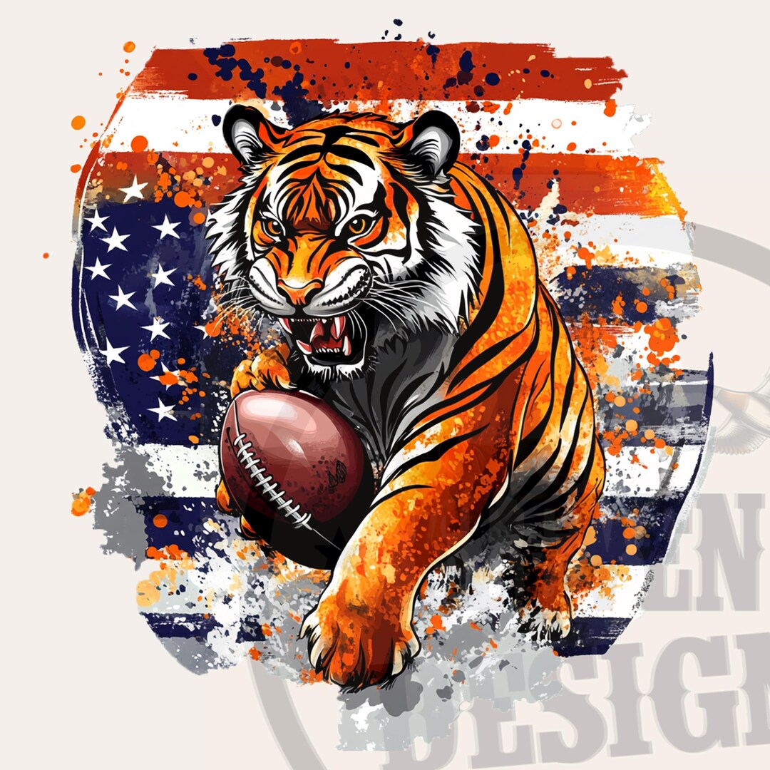 American Tiger Sublimation Design | Tiger Print Files | Dtf Dtg Files ...