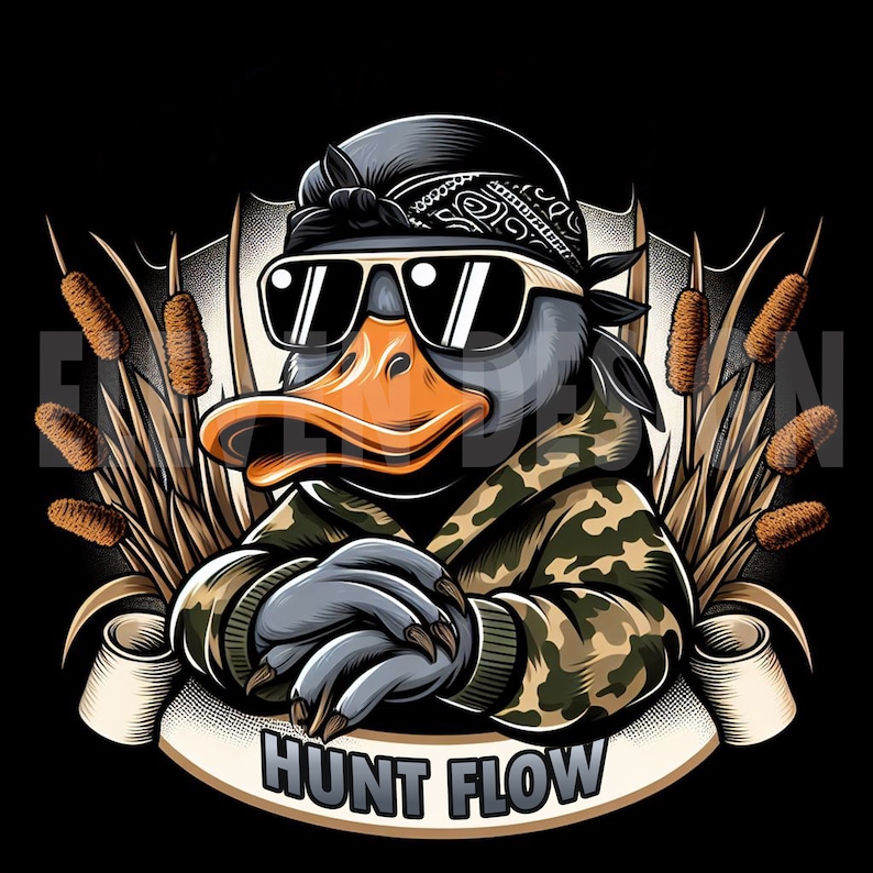 Duck Hunt Flow Sublimation Design Png | Duck Glasses Png | Duck Shirt ...