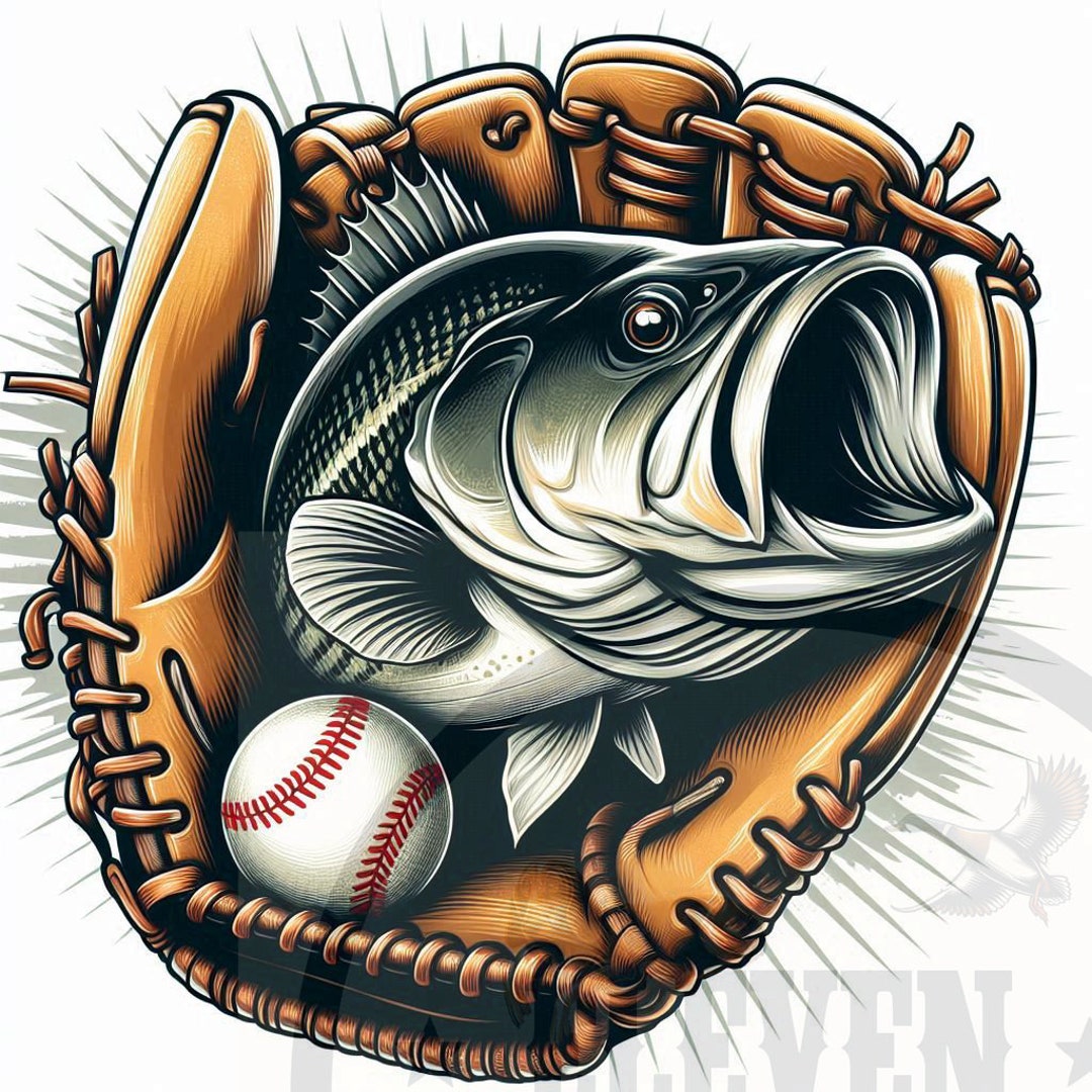 Transparent Back Baseball Glove With Fish Design | High-quality Graphic ...