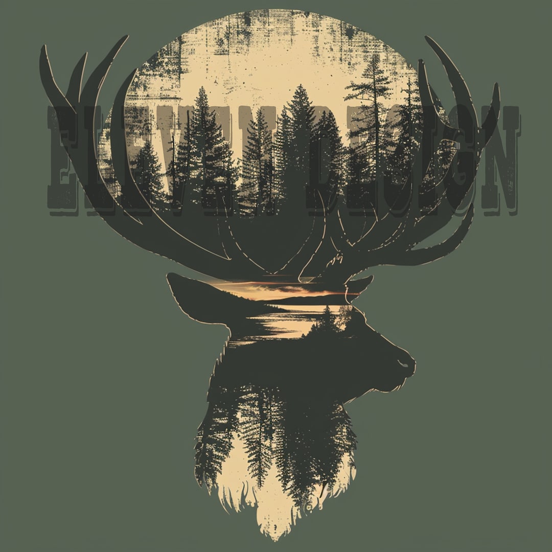 Deer Hunting Design Png Sublimation Design for Shirt Deer Head Image ...