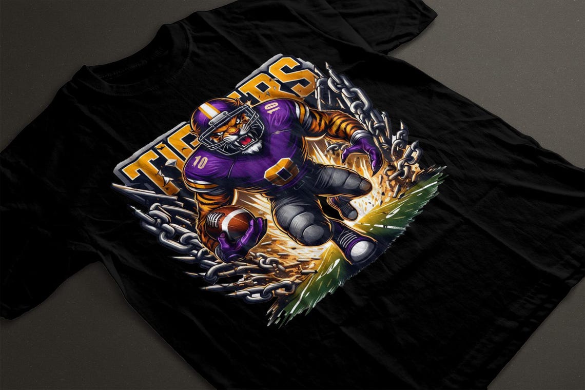 Tiger Football Player PNG: Sublimation Design (digital Download) - Etsy