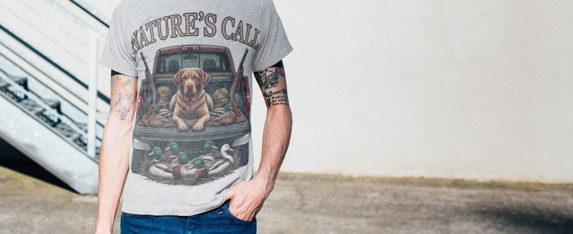 Nature's Call Hunting Sublimation Png Dog and Ducks Printable Shirt ...