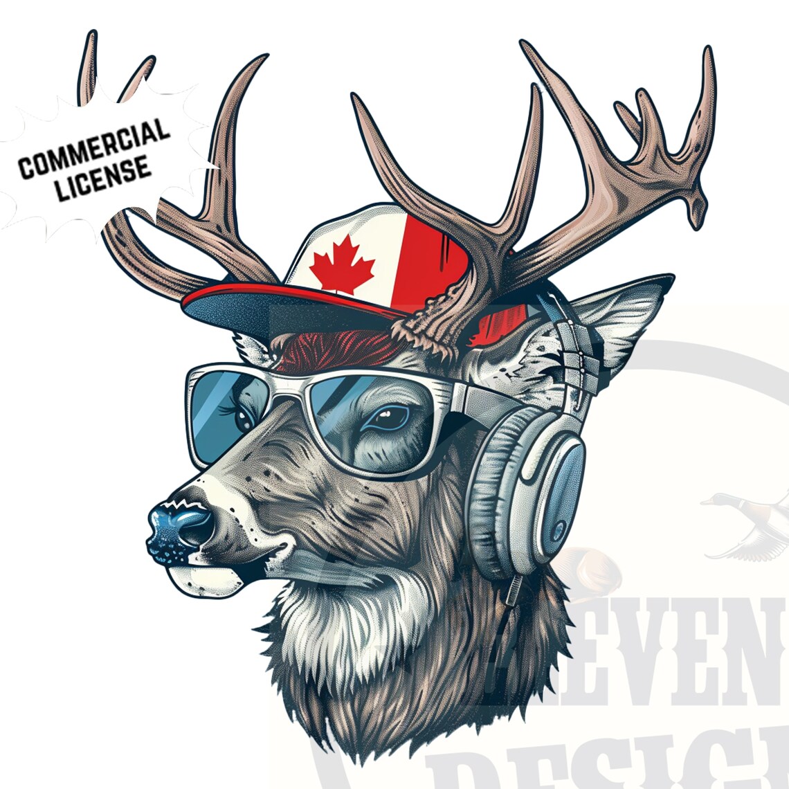Canada Deer Sublimation Design the Moose High Resolution Transparent ...