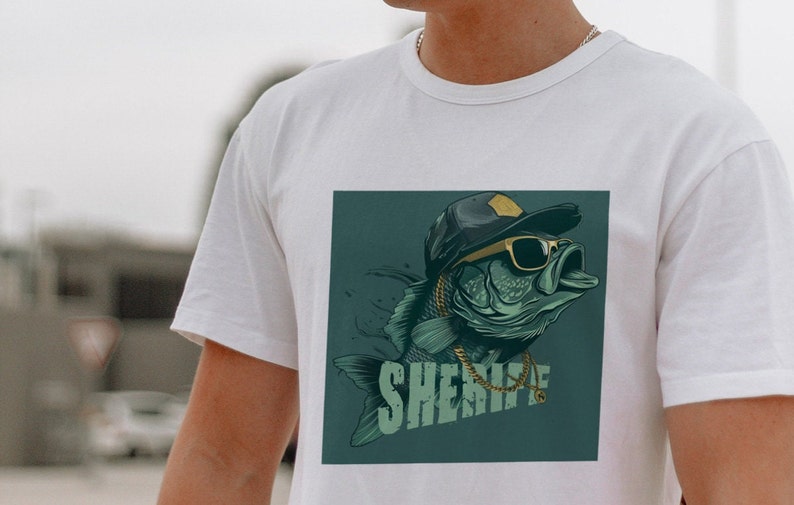 Sheriff Fishing Sublimation Design Png Fishing Sublimate Printable ...