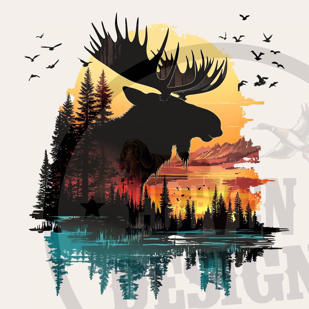 Moose Sublimation Design | Moose PNG Files | Premium Moose T-shirt ...