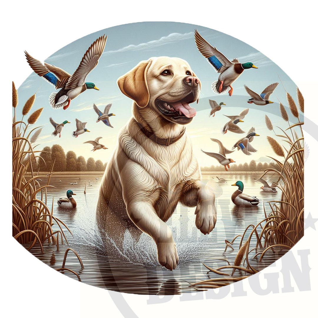 Golden Retriever Hunting Art Ducks, Waterfowl, Wildlife, Outdoor ...