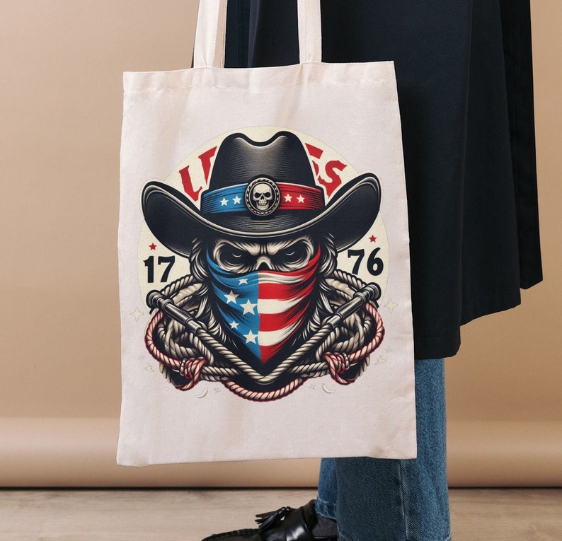 American Flag Cowboy Skull PNG: Patriotic 1776 Design (digital Download ...