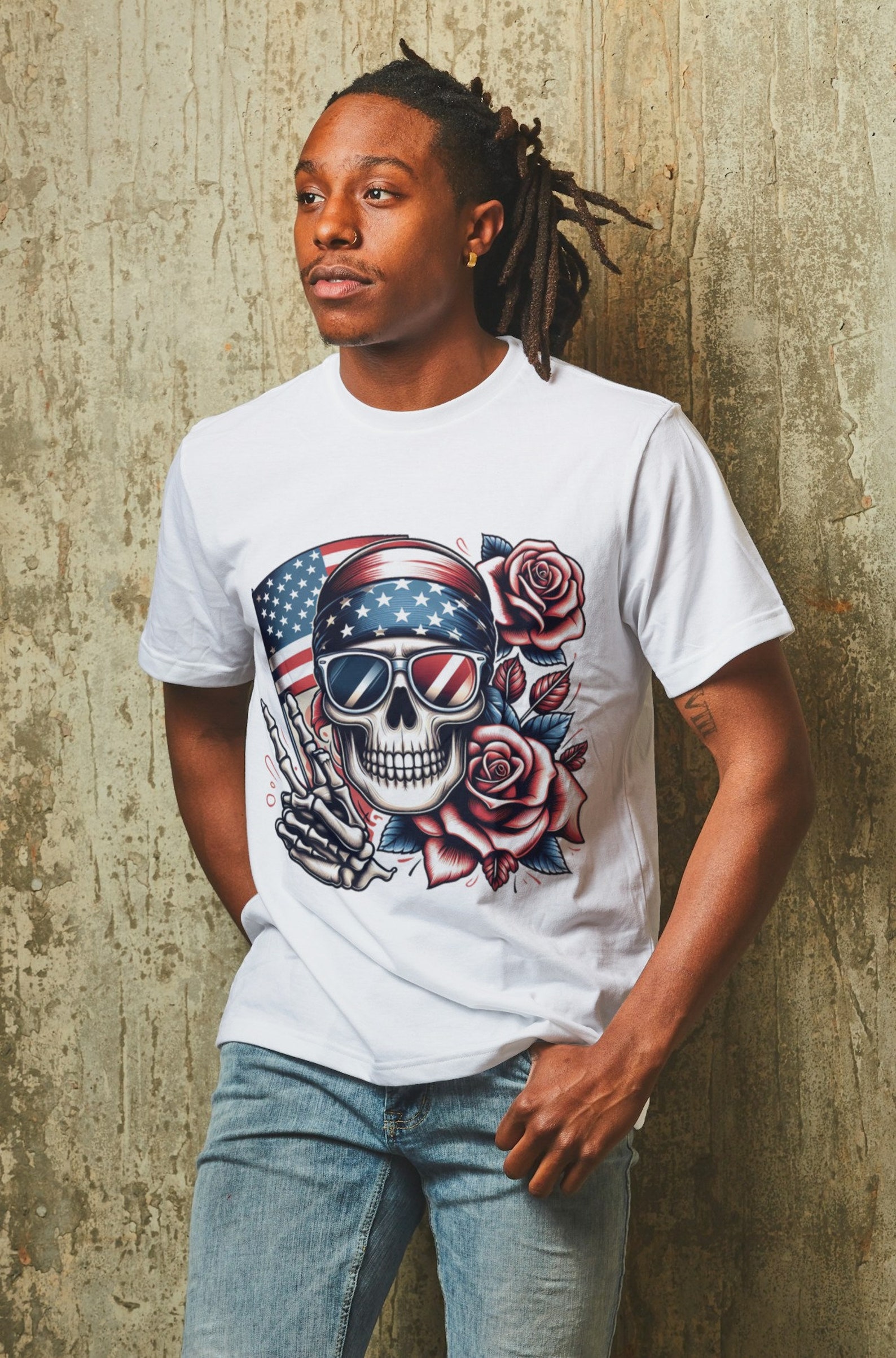American Skeleton Labor Day Sublimation Design (PNG) - Etsy