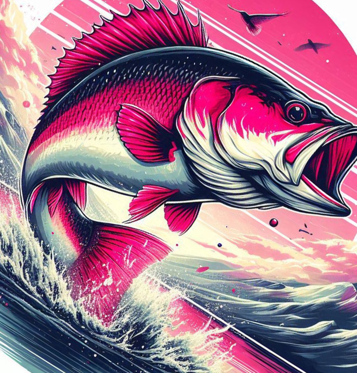 Bass Fishing Transparent Background Design PNG Bass Fishing Printable T ...