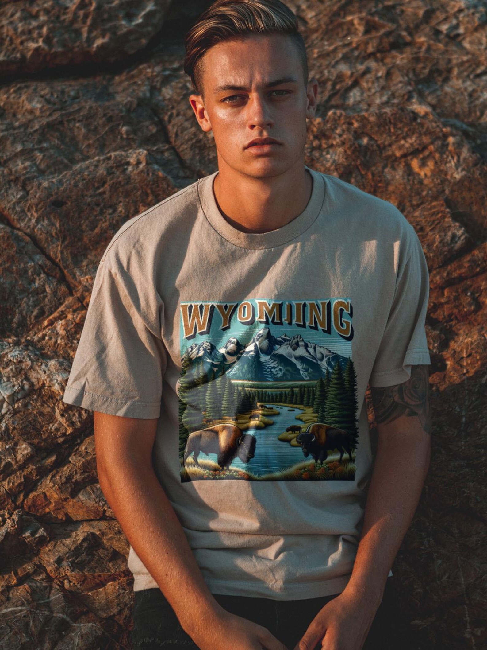 Vintage Wyoming National Park Sublimation Design | Wyoming Transparent ...