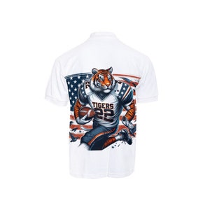 Patriotic Tiger Football Sublimation PNG - American Tiger Design for ...