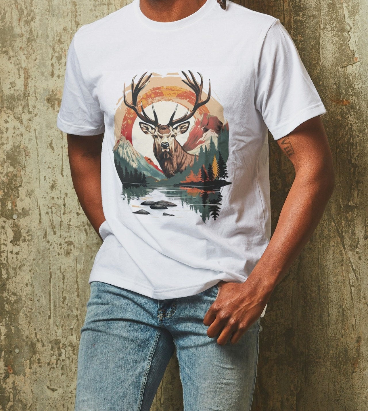 Deer Hunting Colorful Design Png Deer Hunt Sublimate Transparent ...