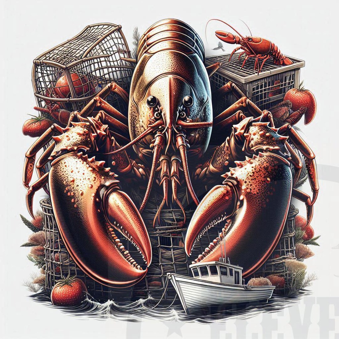 Lobster Sublimation Design | Lobster Transparent Background Files ...
