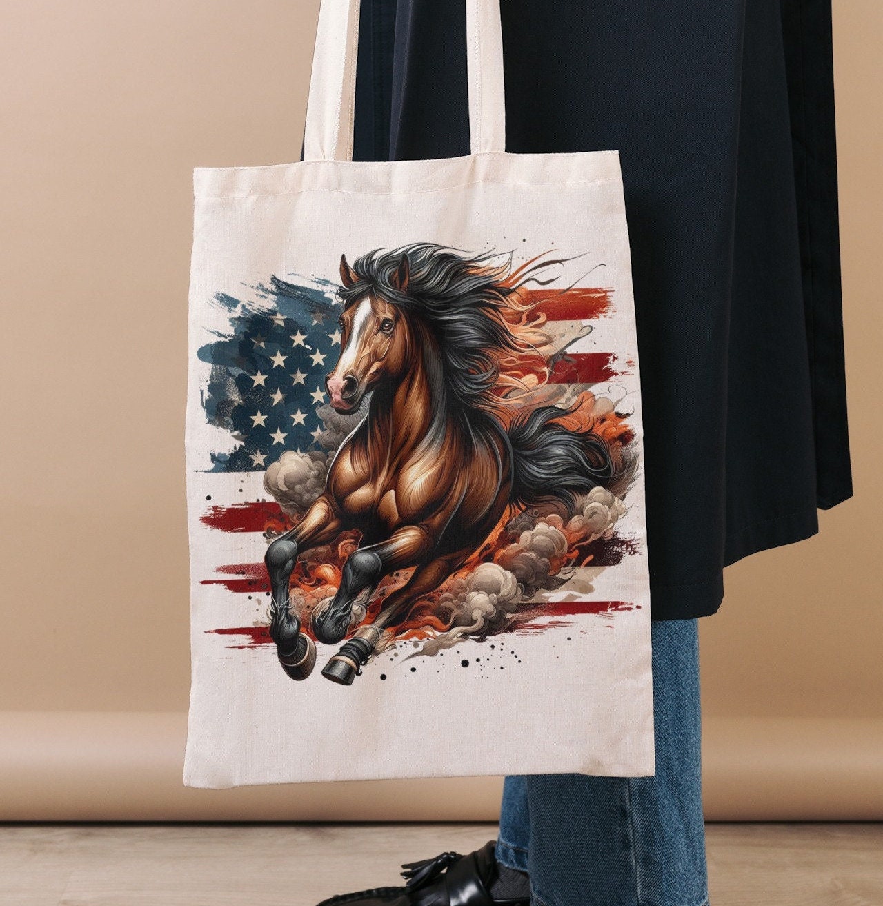 American Horse Flag PNG: Patriotic Sublimation Print (digital Download ...
