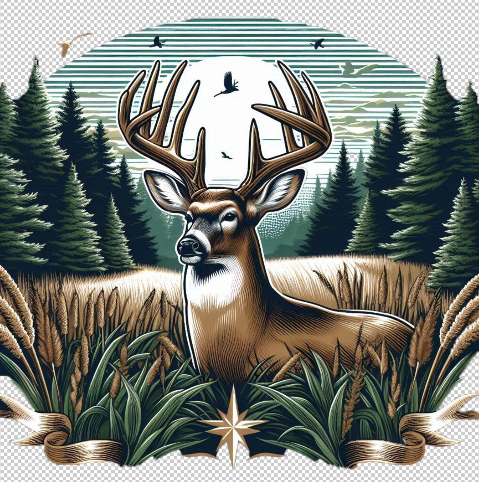 Deer Hunting Sublimation Transparent Background PNG Deer Hunter PNG ...