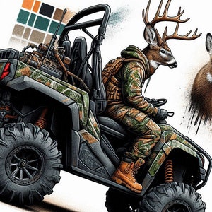 Deer Hunting PNG: Camo UTV Hunter Design (digital Download) - Etsy