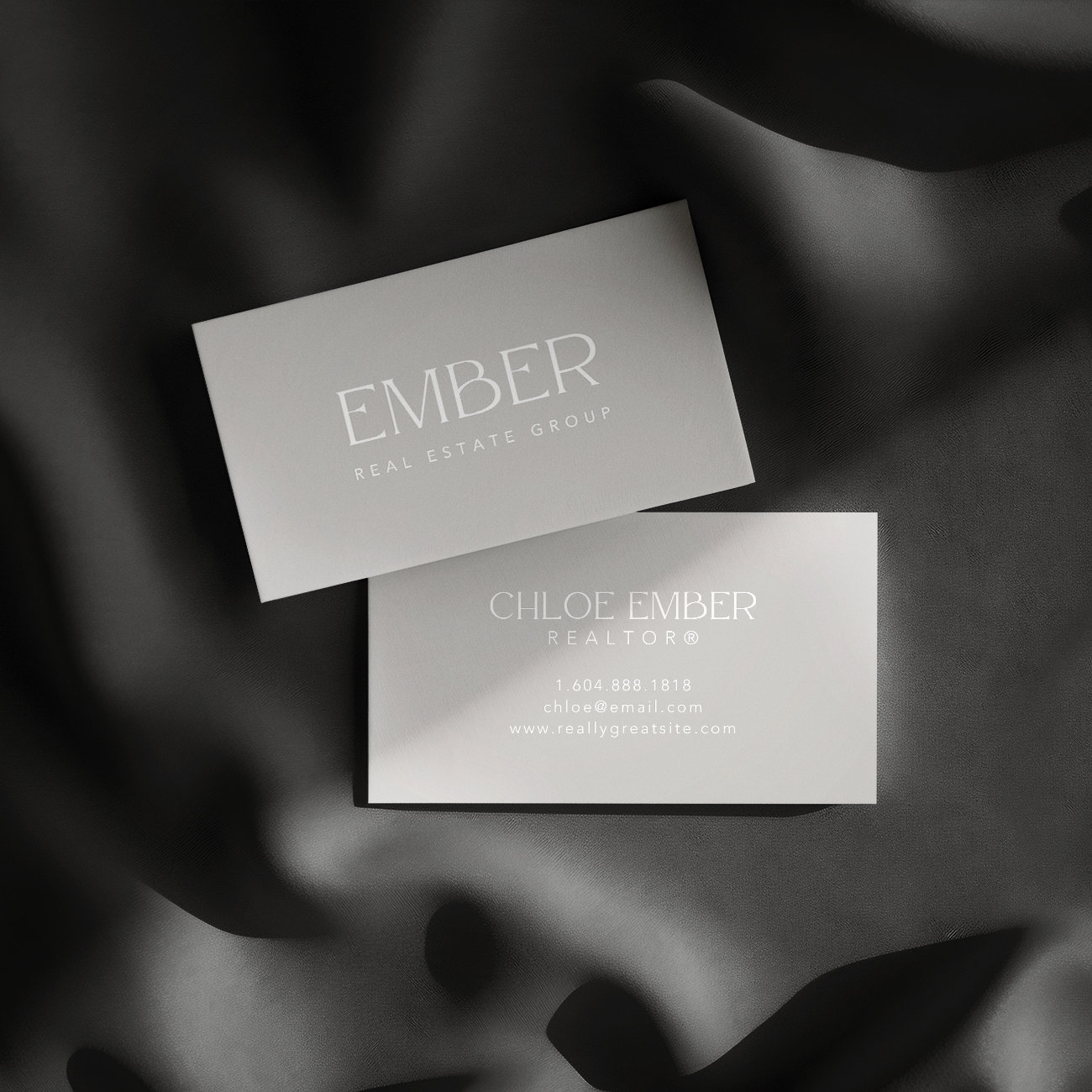 Light Realtor Business Card | Luxury Real Estate Business Card | Canva ...