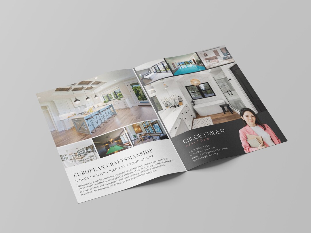 Oversized Listing Feature Sheet for Open Houses | Real Estate Feature ...